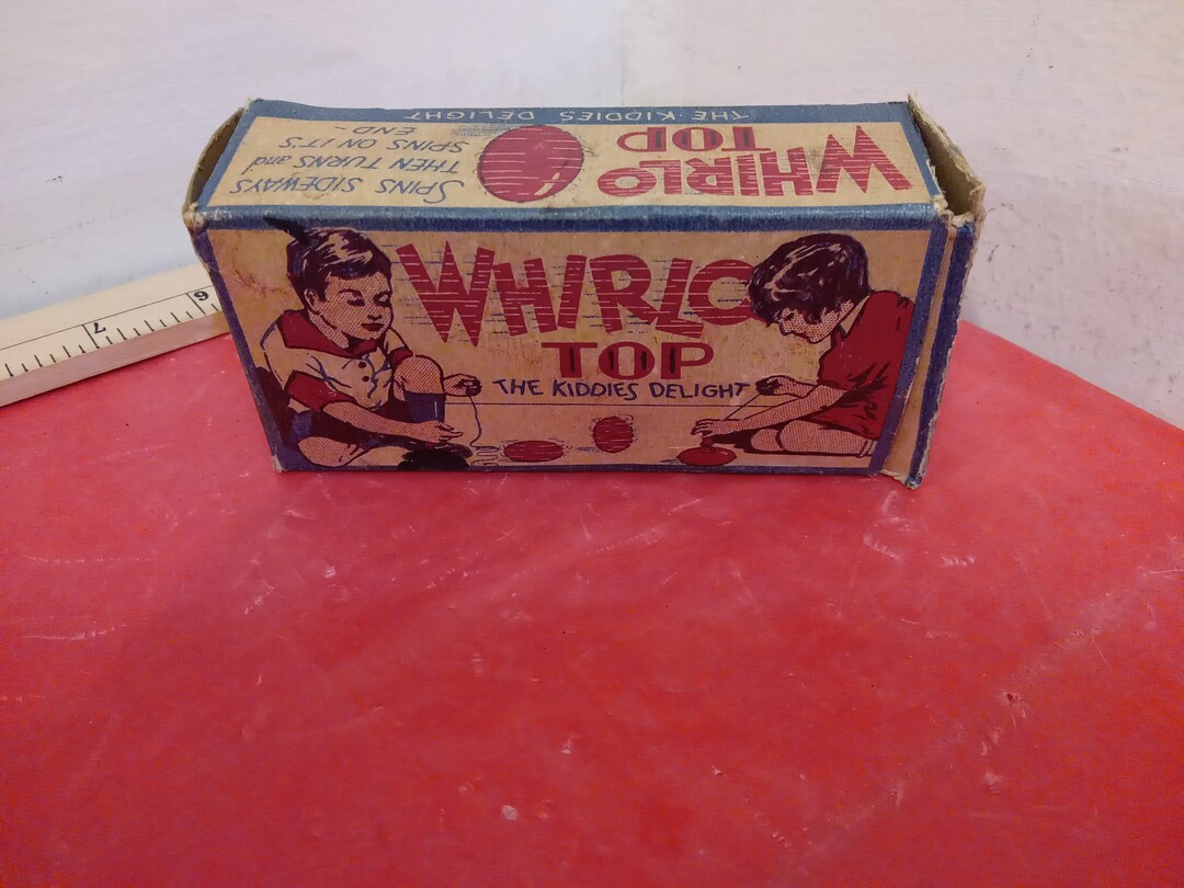 Vintage Toy Top, Whirlo Wooden Toy Top With Box, 1940's# - Etsy
