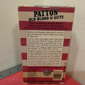 Vintage VHS Movie Tape, Patton, Documentary, 1990~ - Etsy