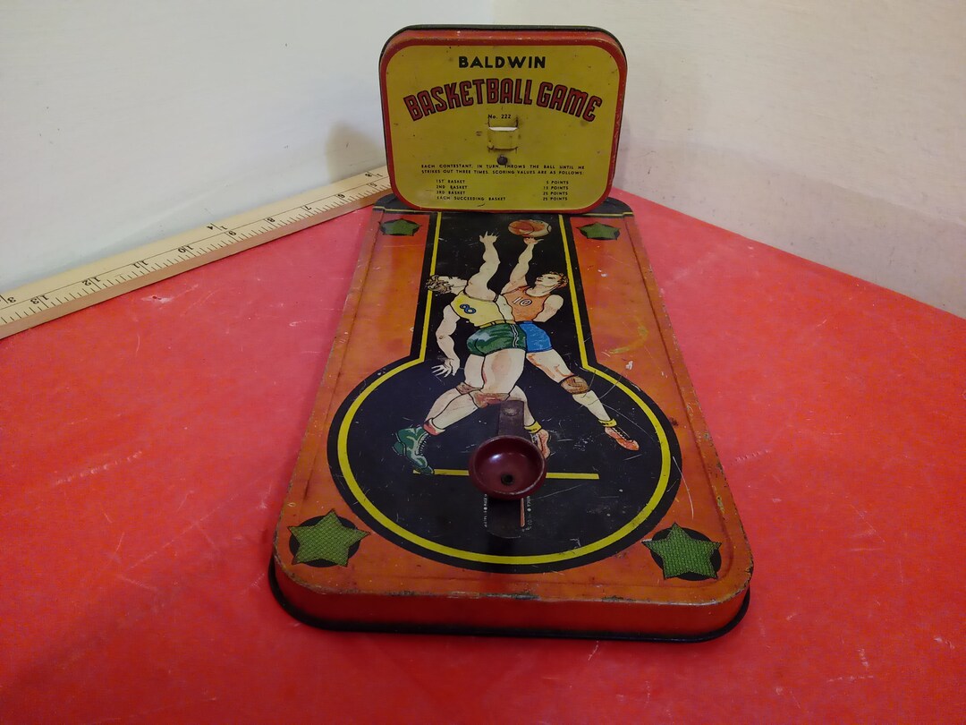 Vintage Toy Basketball Game, Baldwin Basketball Game Made in USA, 1930 ...