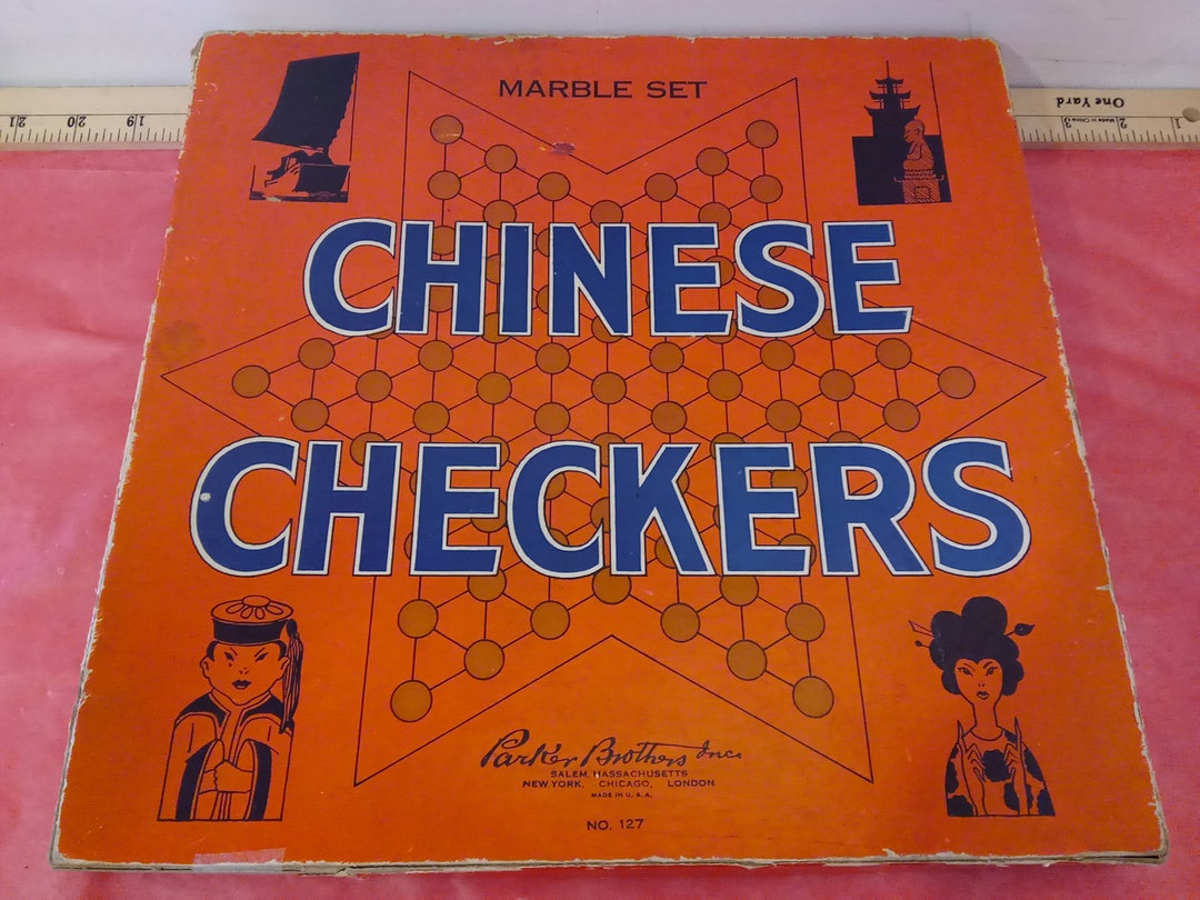 Vintage Chinese Checkers, Chinese Checkers Marble Set by Parker ...