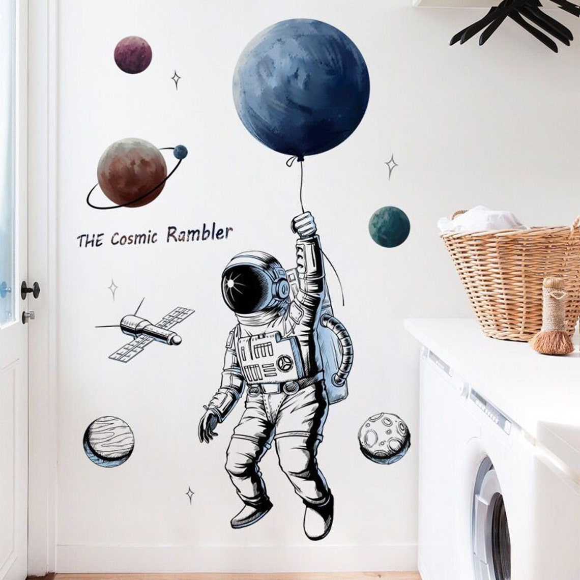 Outer Space Decal-cosmonaut Astronaut Wall Decal-nursery Decor | Etsy