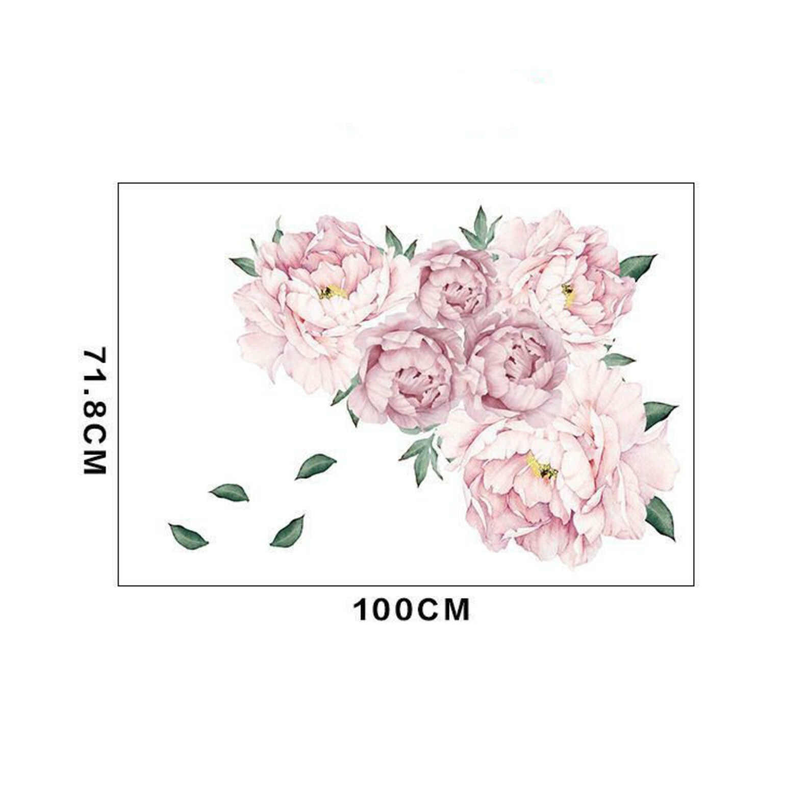 Large Peony wall decalPeony wall decal pink peony wall | Etsy