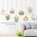 Removable Wall Stickers,house Garden Decal,hanging Potted Plants Bulbs ...