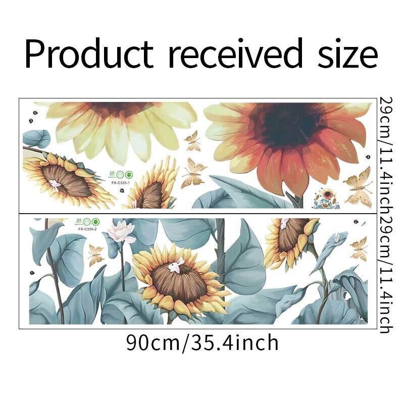 Sunflower Fabric Wall Decal Floral Wall Artsunflower Wall | Etsy