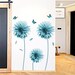 Elegant Blue Flower Wall Sticker Chrysanthemum Sticker Flower Wall ...