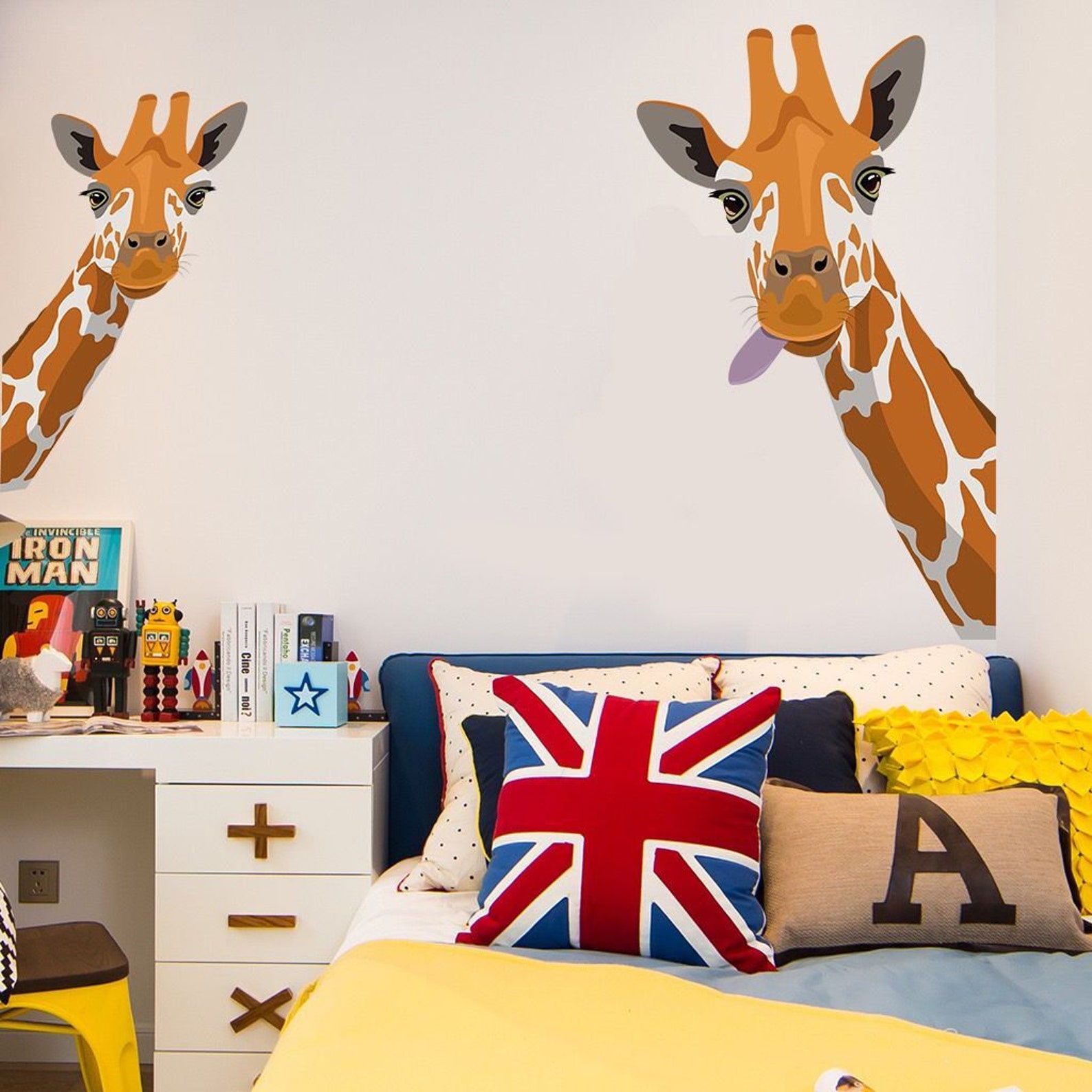 Giraffe Wall Stickerkids Wall Decal Nursery Cute Giraffe Wall | Etsy