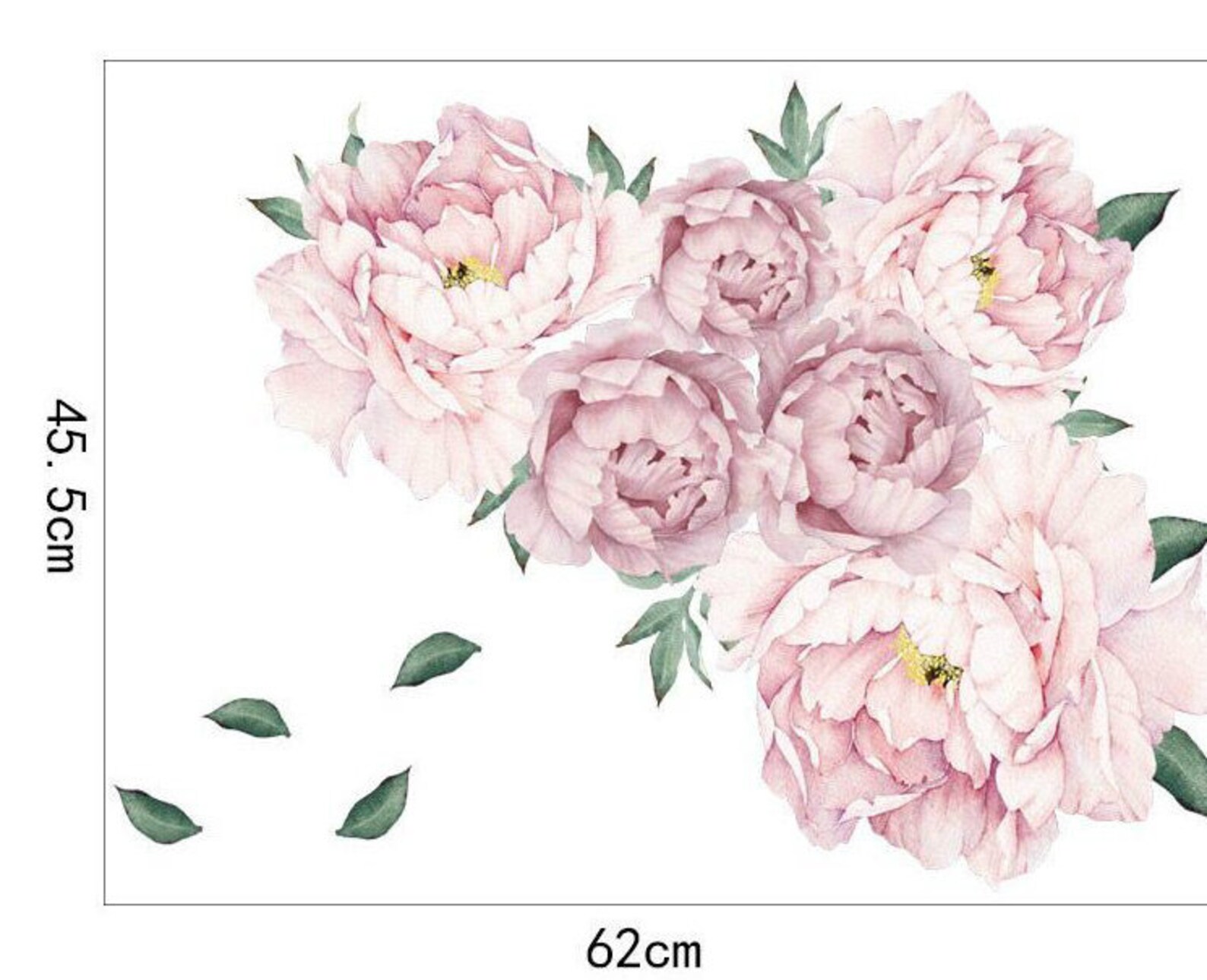 Large Peony Wall Decalpeony Wall Decal Pink Peony Wall - Etsy