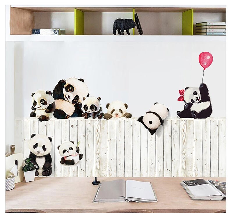 Cute Giant Panda Wall Stickerpanda Decalanimal Wall Stickers - Etsy