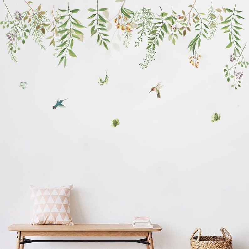 Fresh Plant Small Flower Wall Sticker Falling Flower Sticker - Etsy