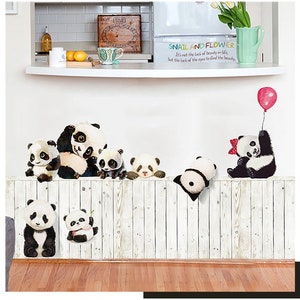 Cute Giant Panda Wall Stickerpanda Decalanimal Wall Stickers - Etsy