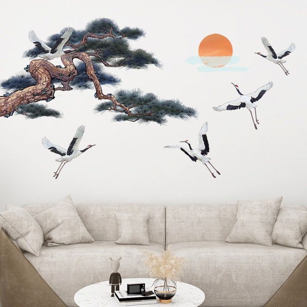 Crane Wall Decal - Etsy