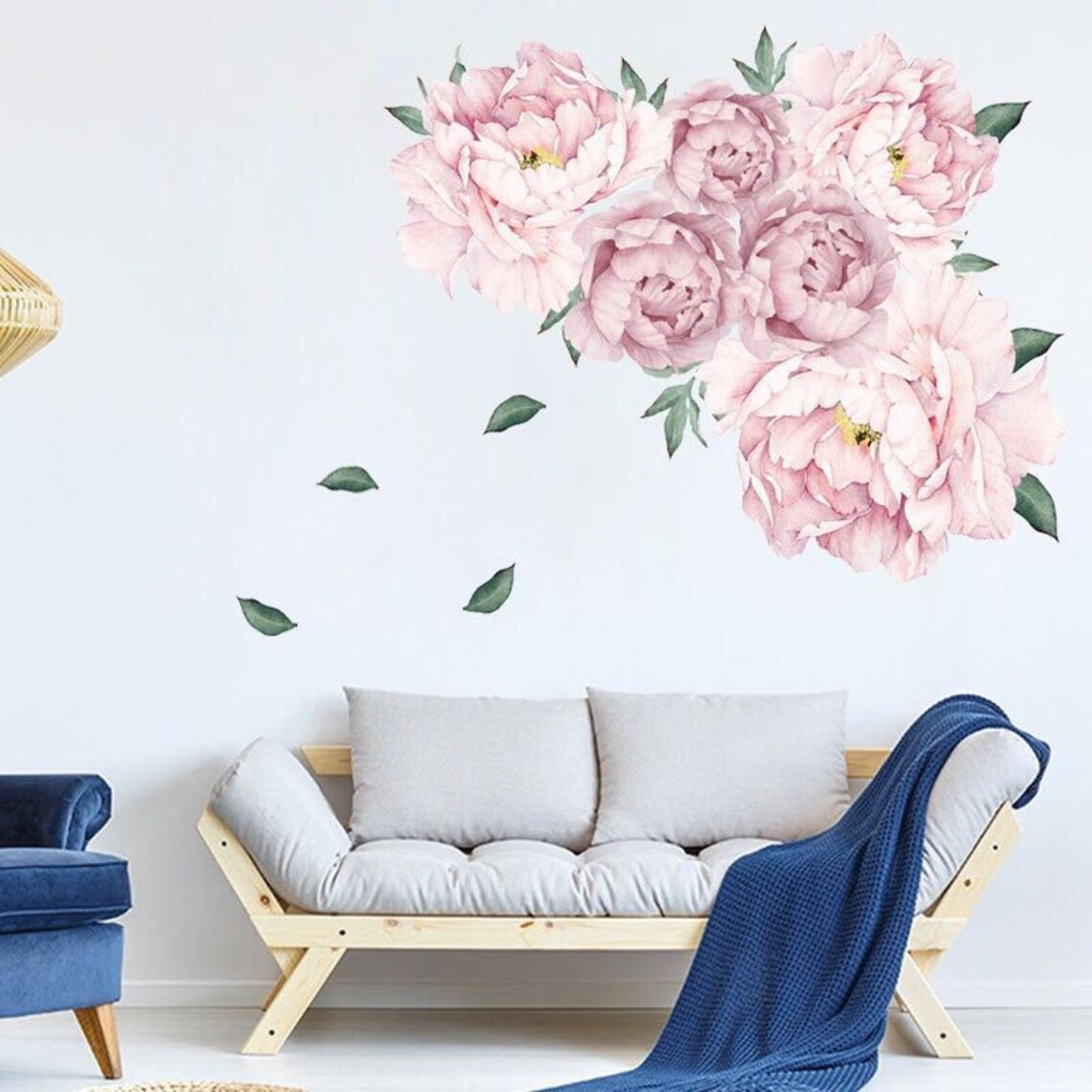 Large Peony Wall Decalpeony Wall Decal Pink Peony Wall - Etsy