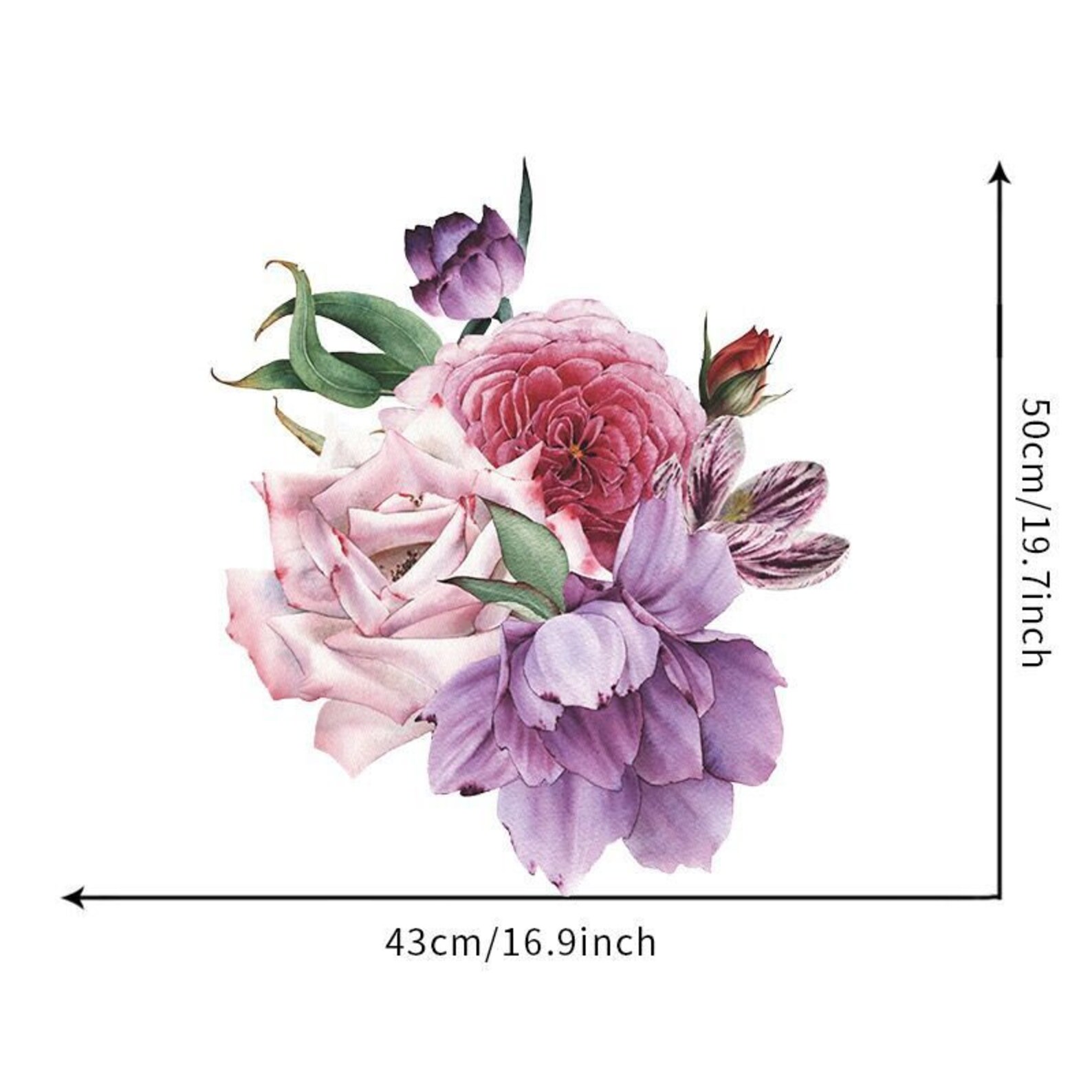 Large Peony Wall Decalpeony Wall Decal Pink Peony Wall | Etsy