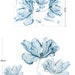 Blue Lotus Flower Wall Stickerflower Wall Stickerelegant - Etsy