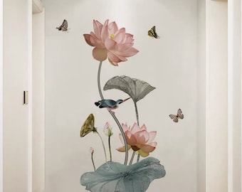 Lotus Wall Decal - Etsy