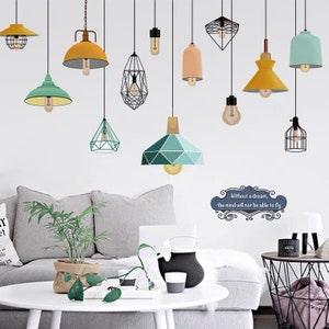 Lamp Wall Sticker Self Adhesive Wallpaper,decal Living Room Decor Wall ...