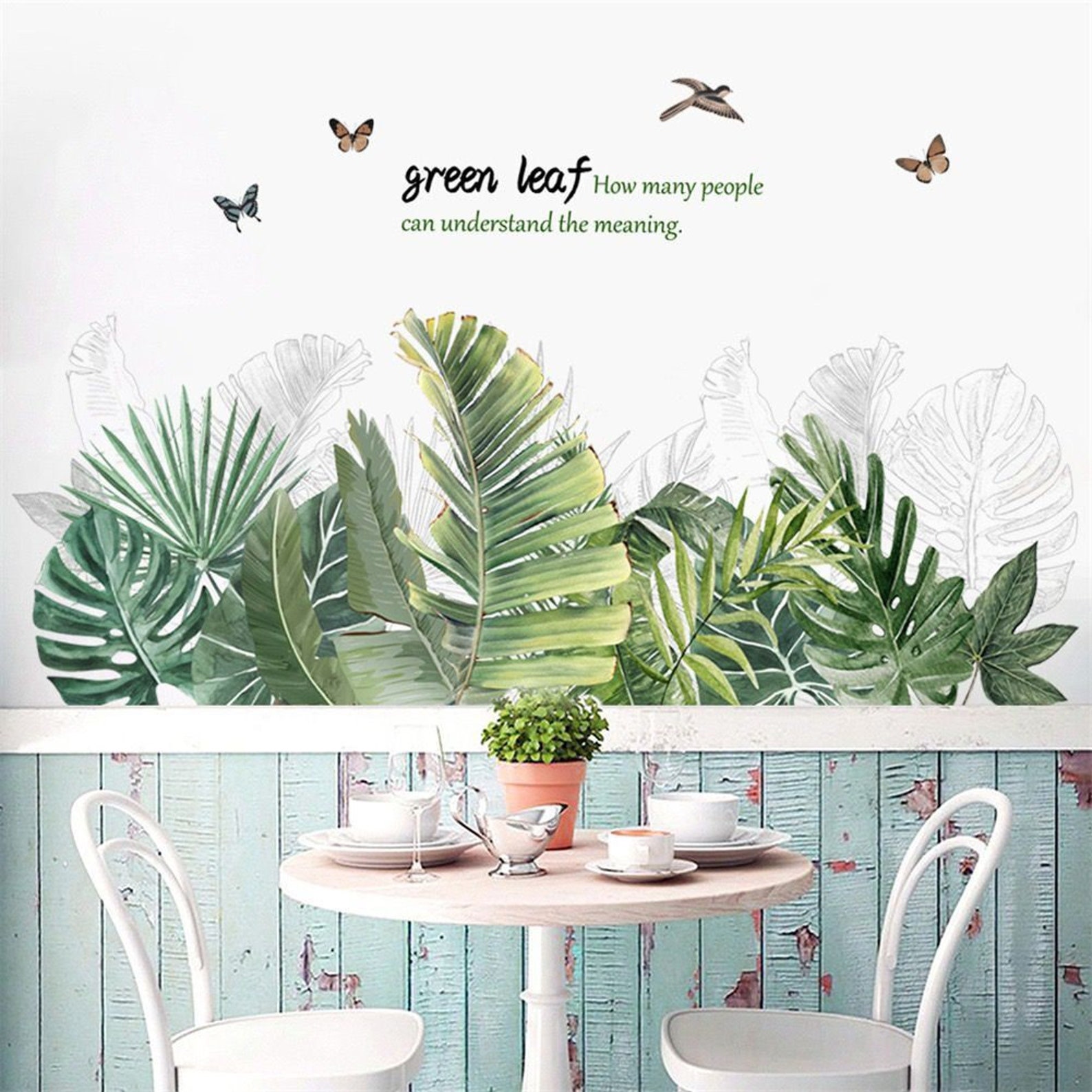 Watercolor Monstera Wall Decals Monstera Stickers Wall - Etsy