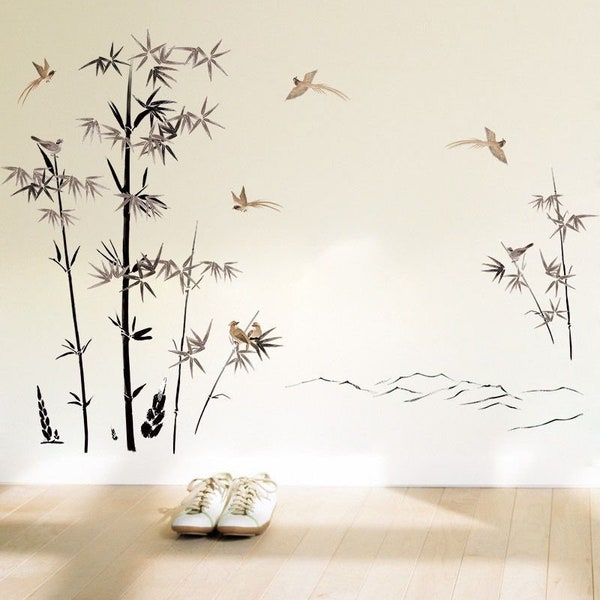 Bamboo Wall Decal - Etsy