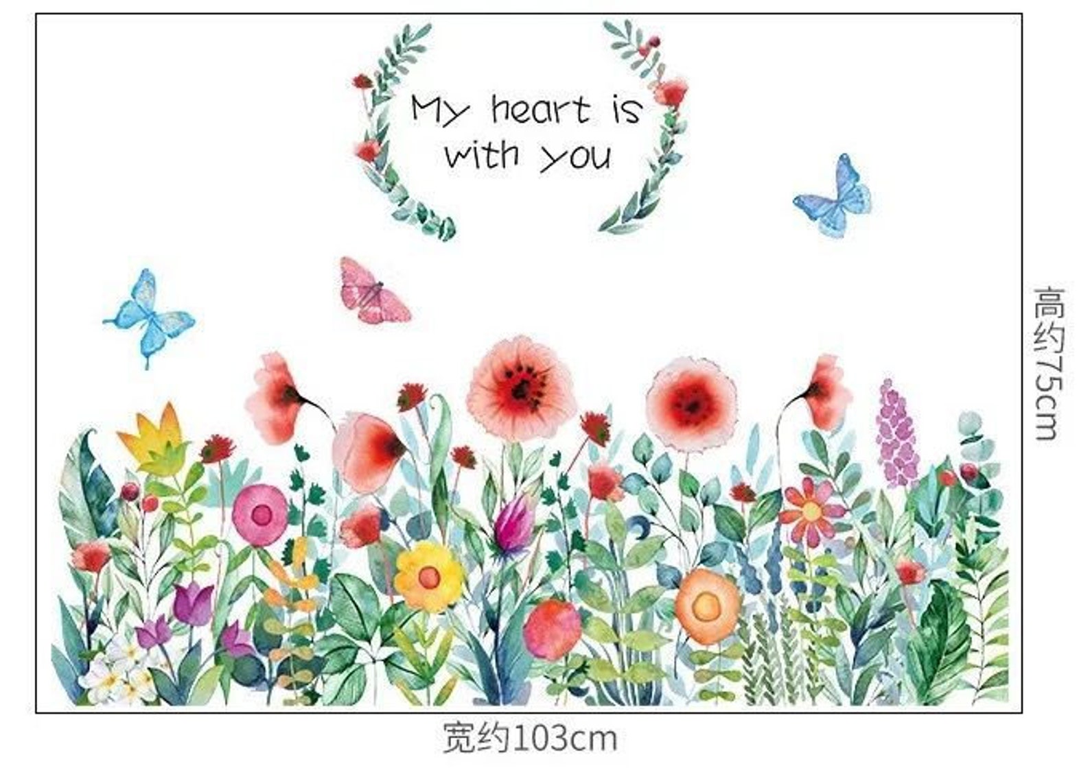 Wall Stickers Plant Flowers Fresh Flower Wall Sticker Line - Etsy