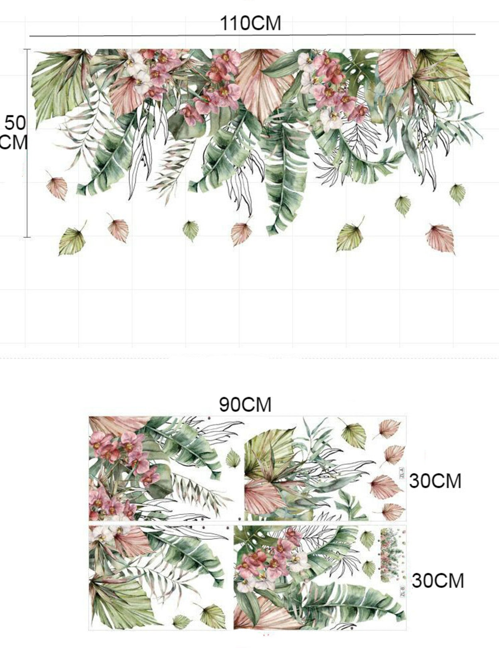 Watercolor Monstera Wall Decals Monstera Stickers Wall - Etsy