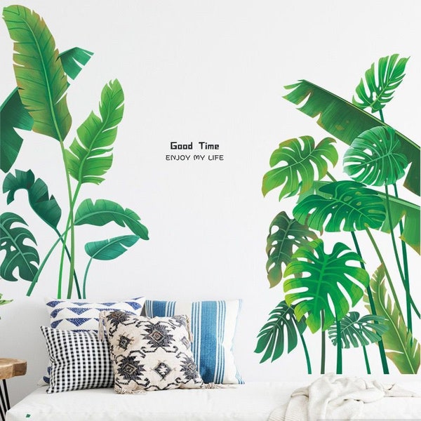 Leaf Wall Decal Etsy