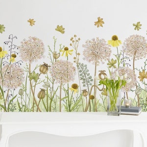 Dandelion Wall Sticker Plant Flower Sticker Plant Dandelion - Etsy