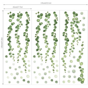 Plant Decals Vine Wall Decals Green Plant Wall Stickers Leaf - Etsy