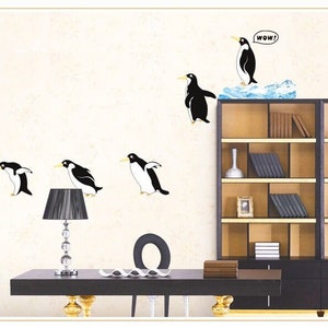 Cute Penguin Diving Wall Decal ,penguin Stickerpenguin Wall Decals ...