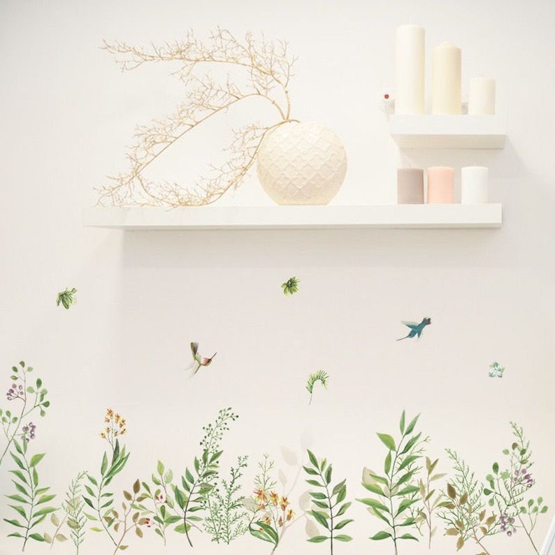 Fresh Plant Small Flower Wall Sticker Falling Flower Sticker - Etsy