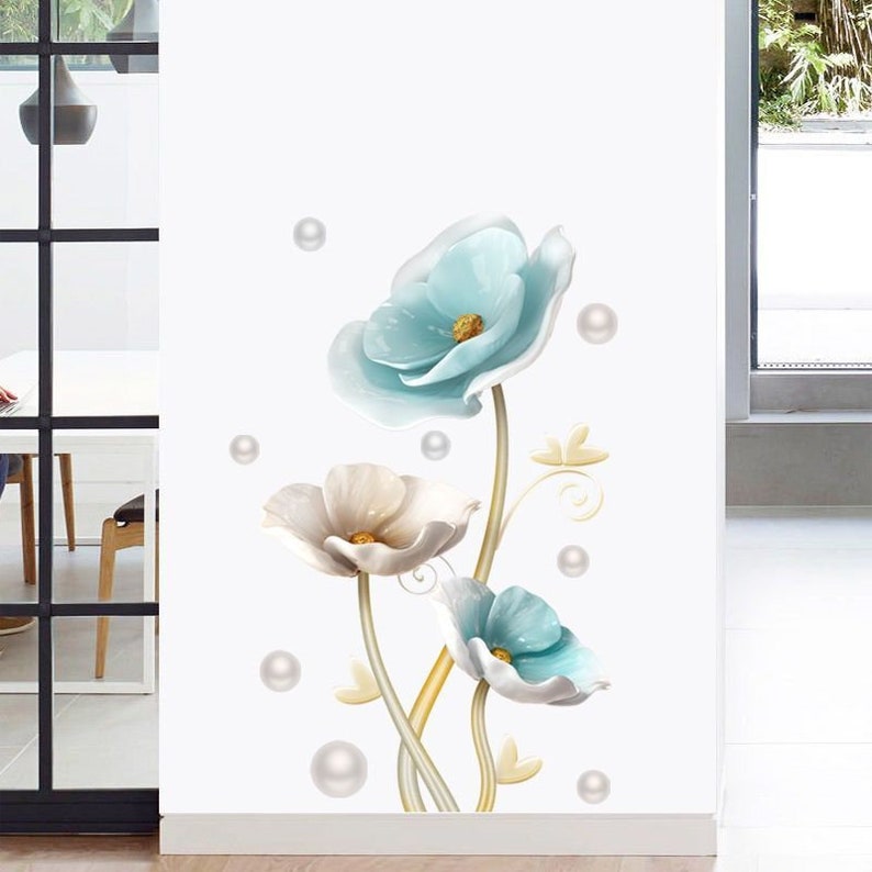 Lotus Wall Decal Lotus Wall Sticker Large Leaf Wall Decals - Etsy