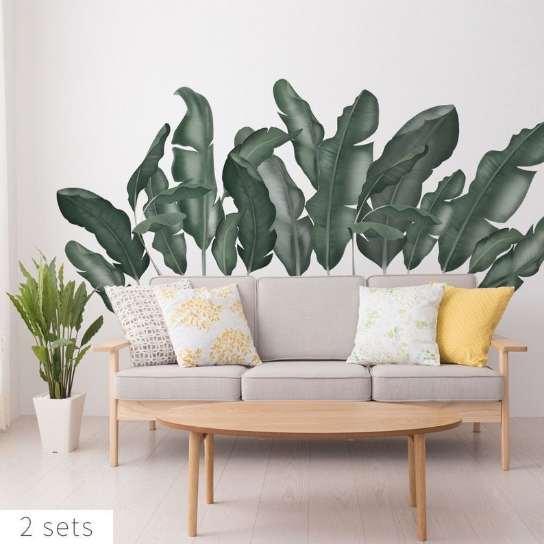 Large Plant Banana Leaf Wall Sticker Plant Leaf Wall Sticker - Etsy