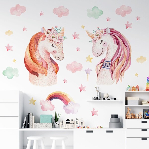 Unicorn Wall Decal - Etsy