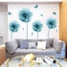 Elegant Blue Flower Wall Sticker Chrysanthemum Sticker Flower Wall ...