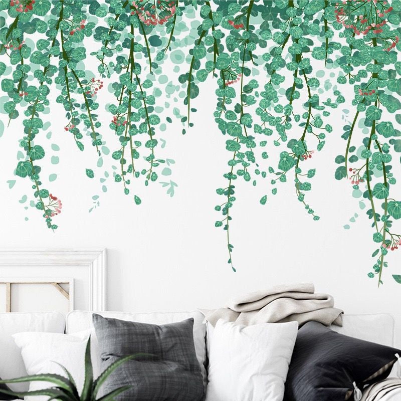 Plant Tree Leaves Wall Stickers for Home Shop Room Door Vinyl | Etsy