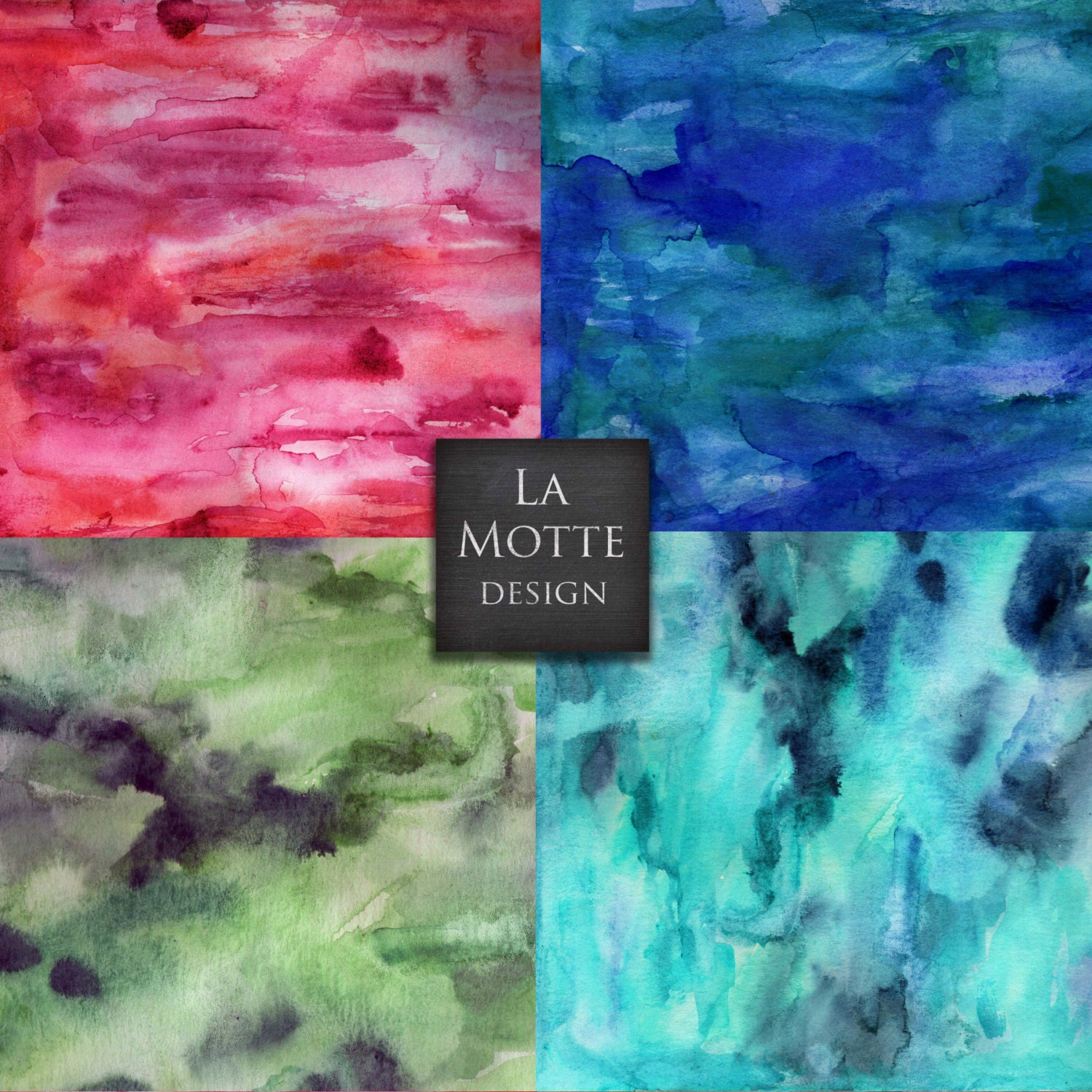 Watercolor Digital Paper Watercolor Background Messy | Etsy