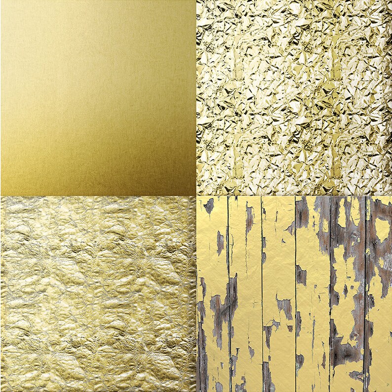 Gold Foil Digital Gold Textures Glitter Gold Solids Gold Paper - Etsy