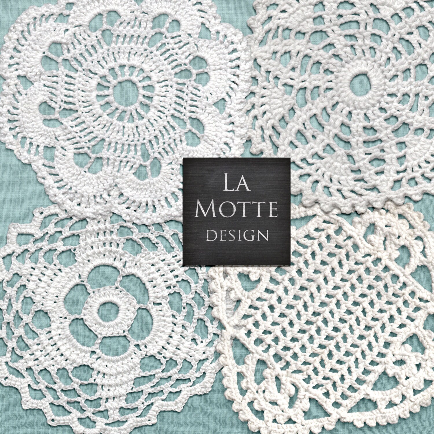 Doily Clipart Chrochet Doilies Clip Art, Chrochet Clipart 6 Pngs of ...