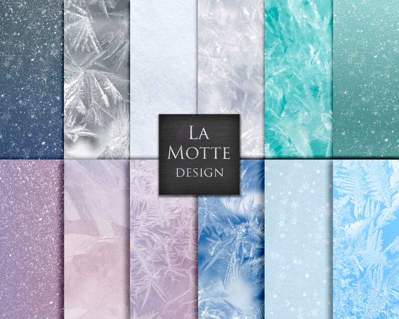 Frozen Digital Paper Winter Digital Paper Ice Textures - Etsy
