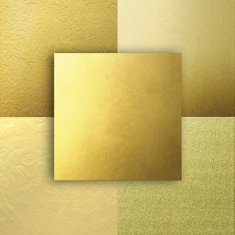 Gold Foil Digital Gold Textures Glitter Gold Solids Gold Paper - Etsy