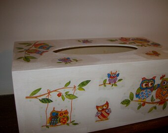 Owl Tissue Box Cover Plastic Canvas Pattern | Etsy