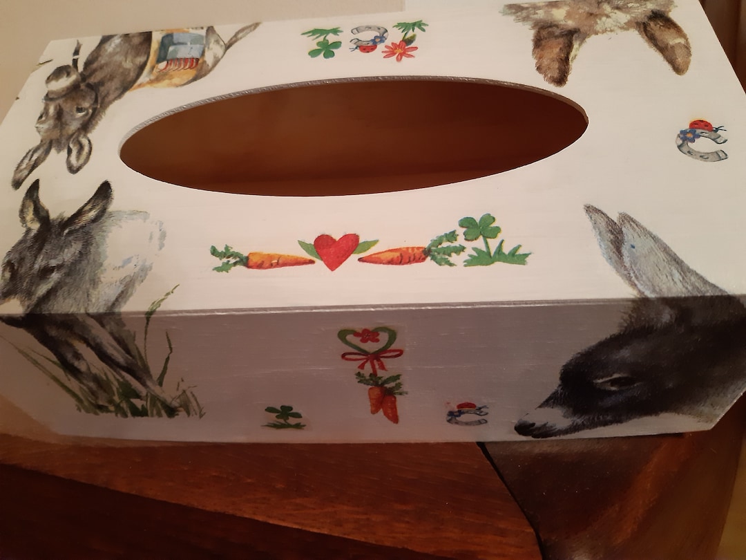 Handkerchief Box MOTIFS Donkeys - Etsy