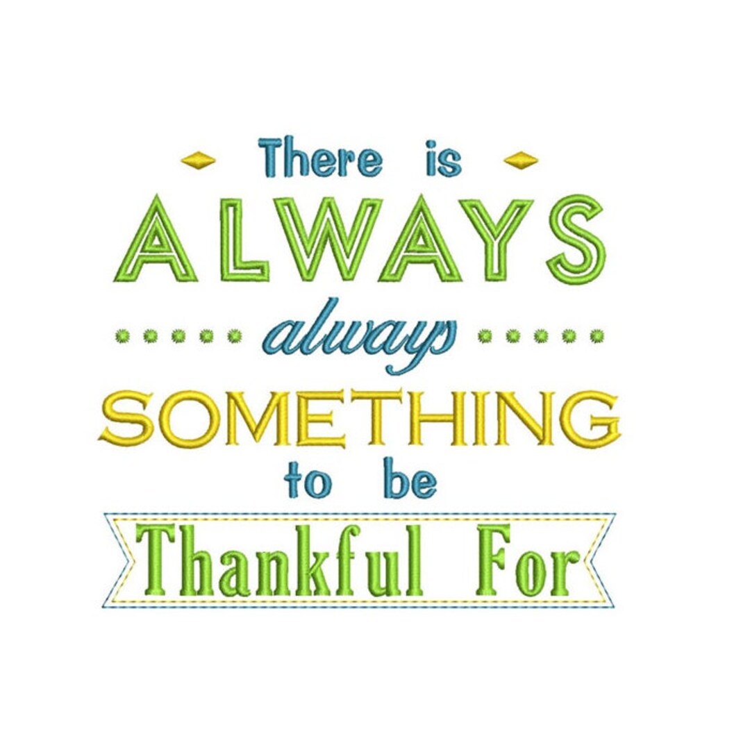 Always Thankful for Applique Machine Embroidery Digital Design ...