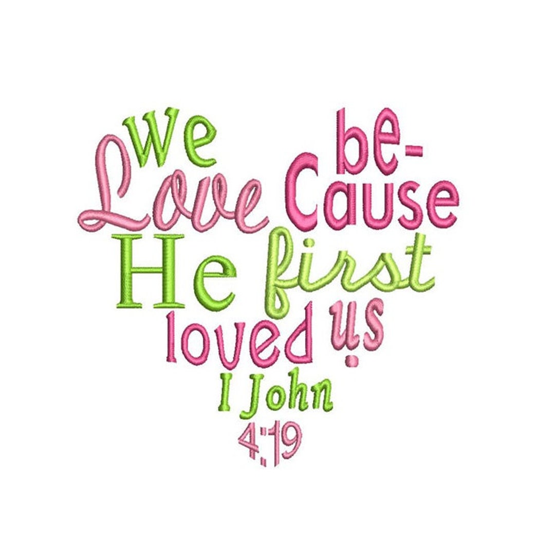 Heart Scripture Applique Machine Embroidery Digital Design John Jesus ...