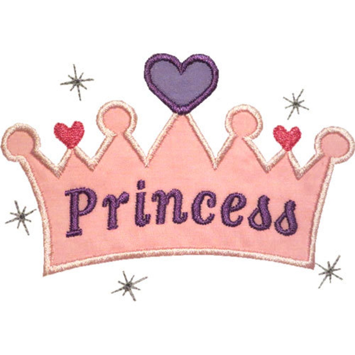 Princess Crown Applique Machine Embroidery Digital Design - Etsy