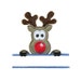 Reindeer Name Plate Applique Machine Embroidery Digital Design Rudolph ...