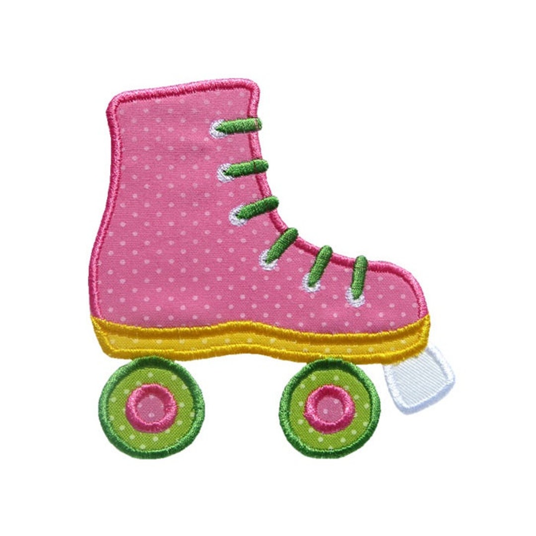 Roller Skate Applique Machine Embroidery Digital Design Rollar Rink - Etsy