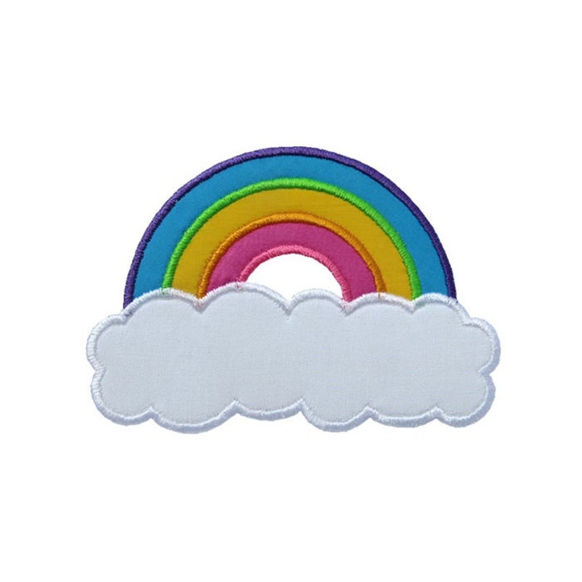 Rainbow Cloud Applique Machine Embroidery Digital Design Sky Colors - Etsy