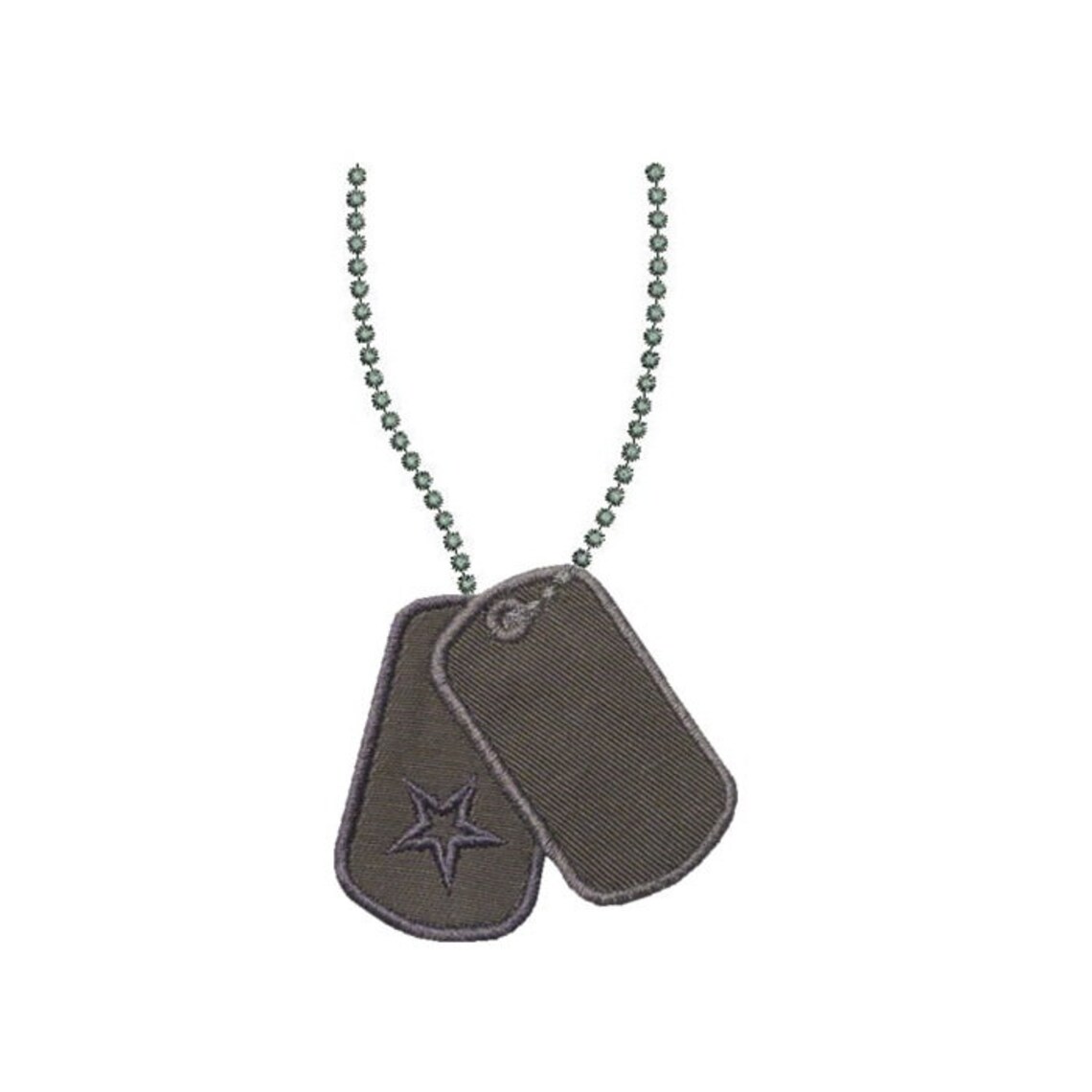 Dog Tags Applique Machine Embroidery Design Military Name Tags - Etsy
