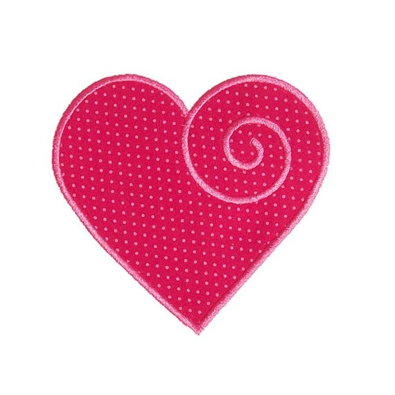 Swirled Heart Applique Machine Embroidery Digital Design | Etsy