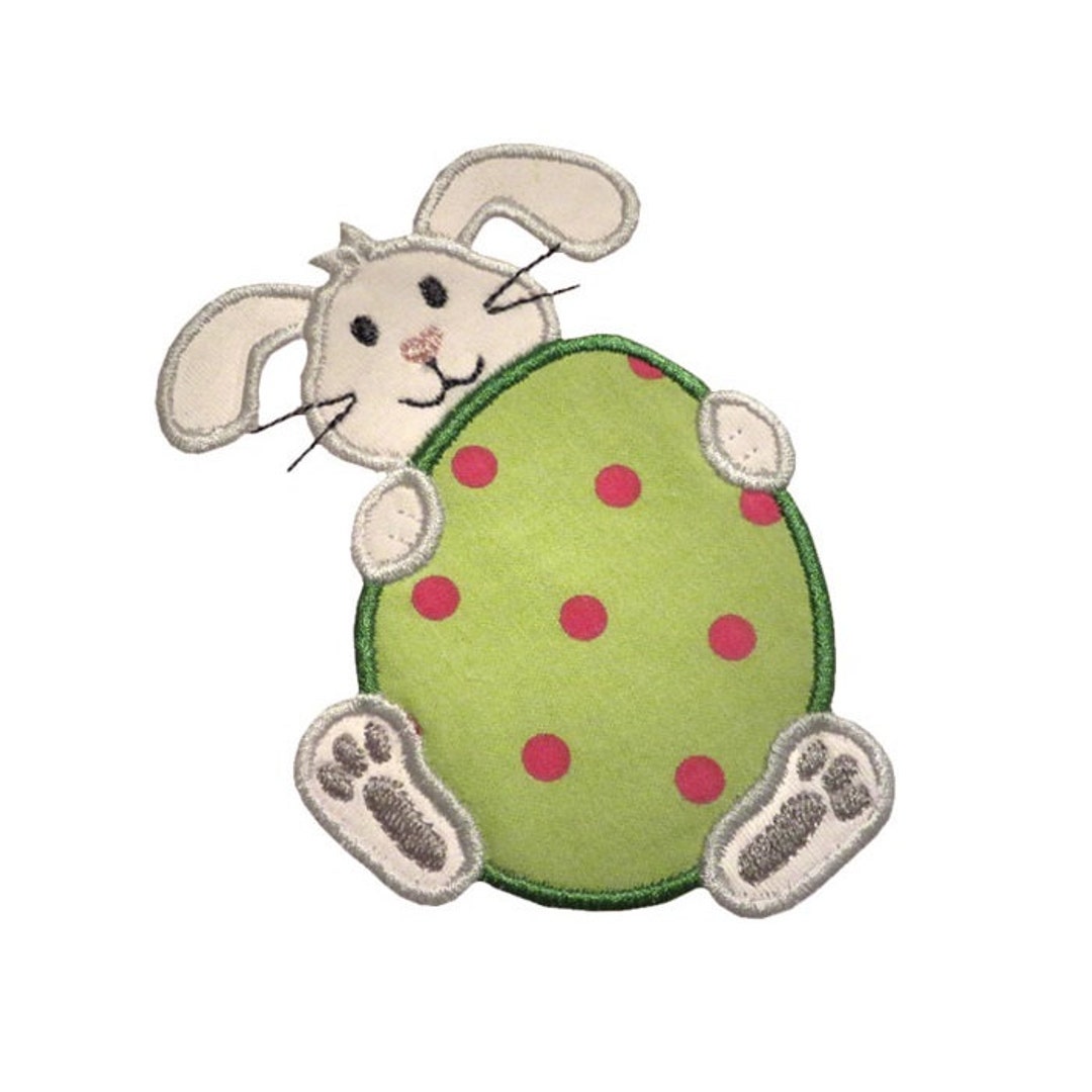 Bunny Holding Egg Applique Machine Embroidery Digital Design Easter ...